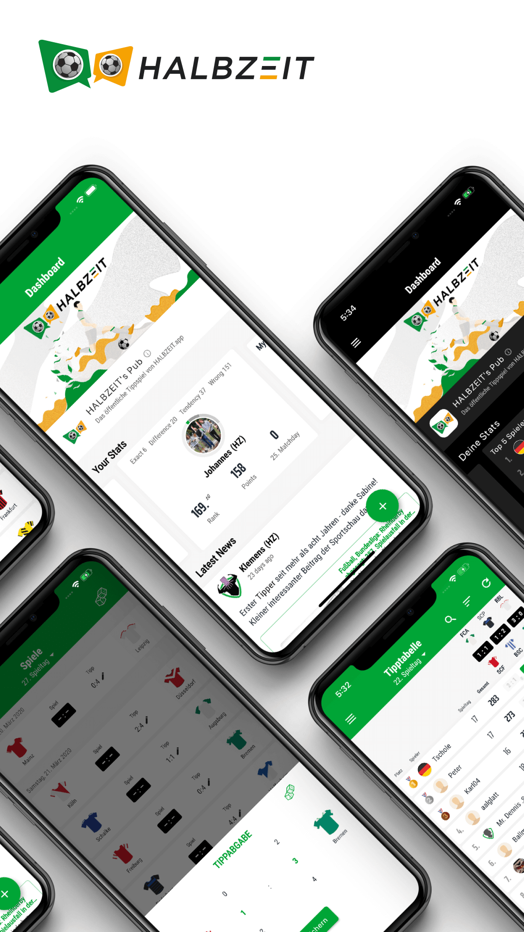 HALBZEIT – Deine kostenlose Fußball Tippspiel App