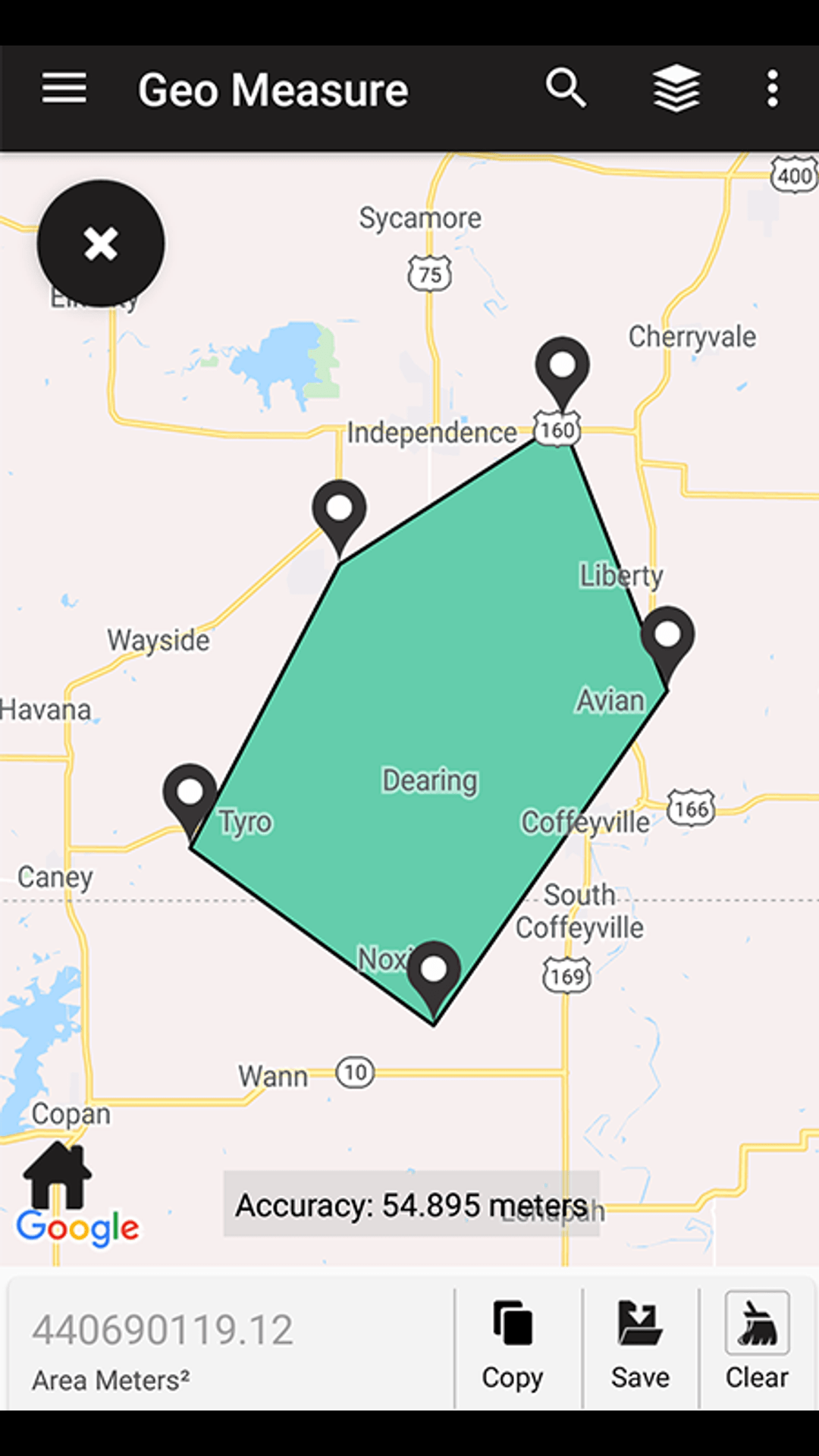 Geo Measure Area Calculator